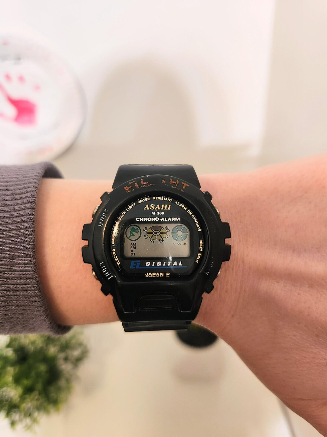 Vintage Asahi Men's Digital Chrono Alarm Watch M-389 Electro ...