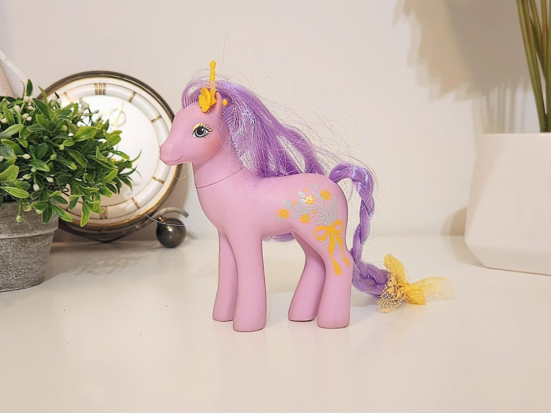 Vintage G1 MLP Sweetheart Sisters Spring Song Purple My Little Pony ...