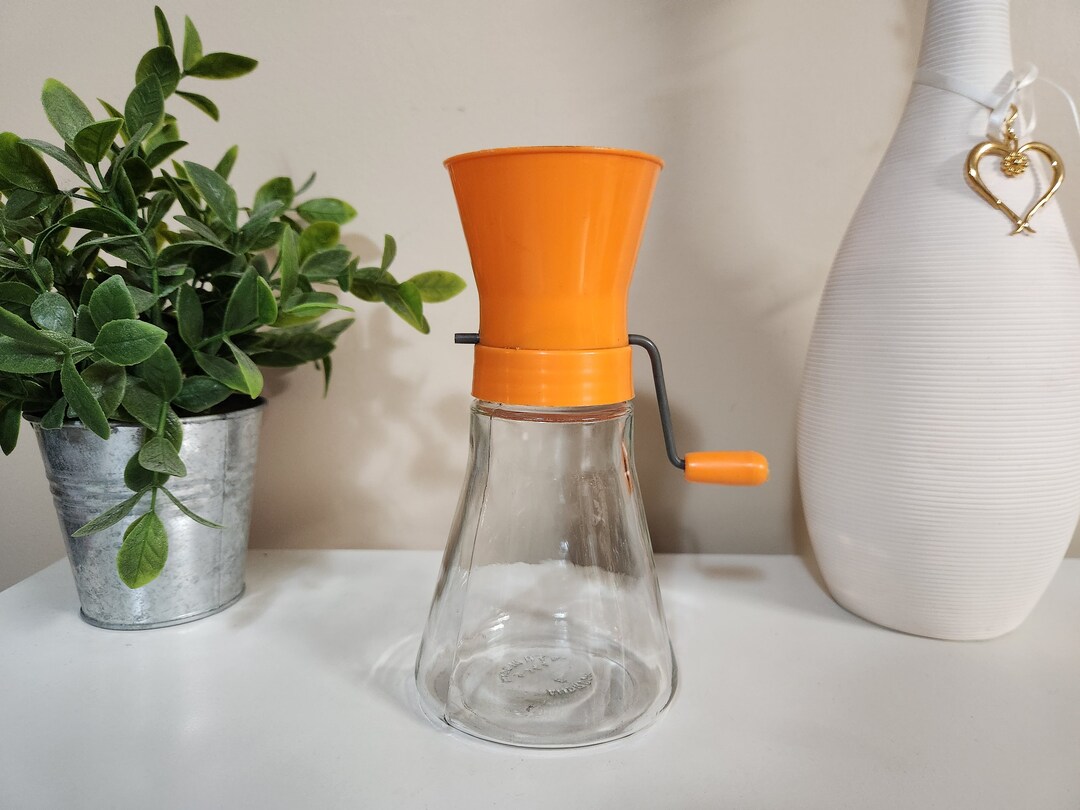 Vintage Androck Nut Chopper Food Mill With Orange Lid | Retro Kitchen ...