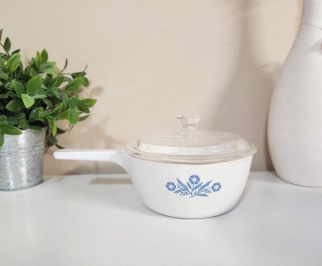Vintage Corning Ware Pyrex Blue Cornflower P 82 B 5 7/8" Sauce Pan ...