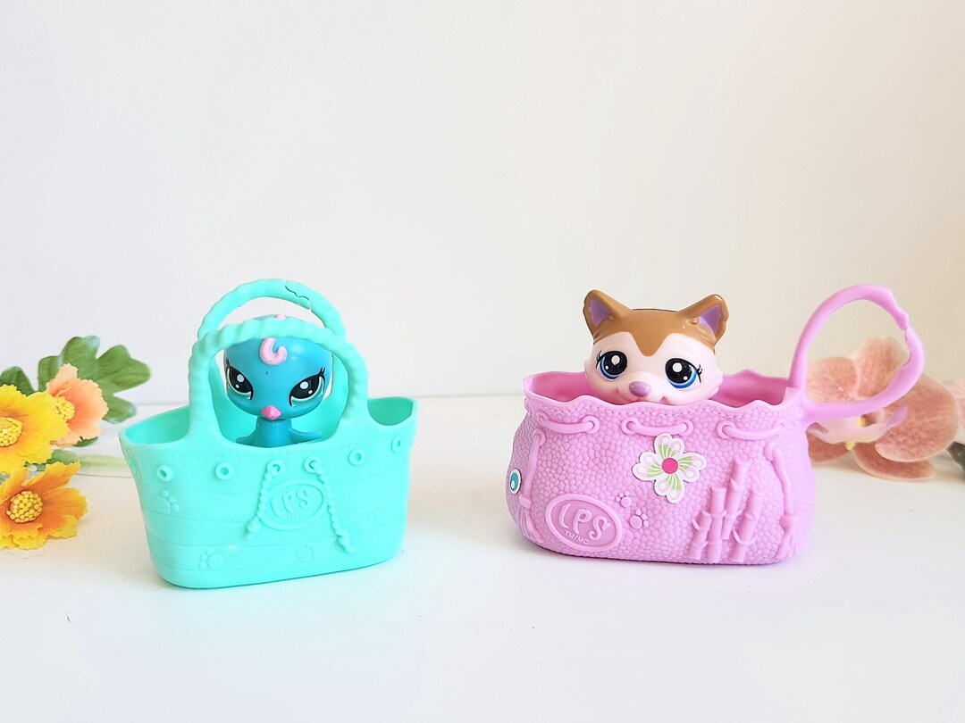 Littlest Pet Shop Mcdonalds Toy Lot Set of 2-husky Dog-blue Cockatoo ...