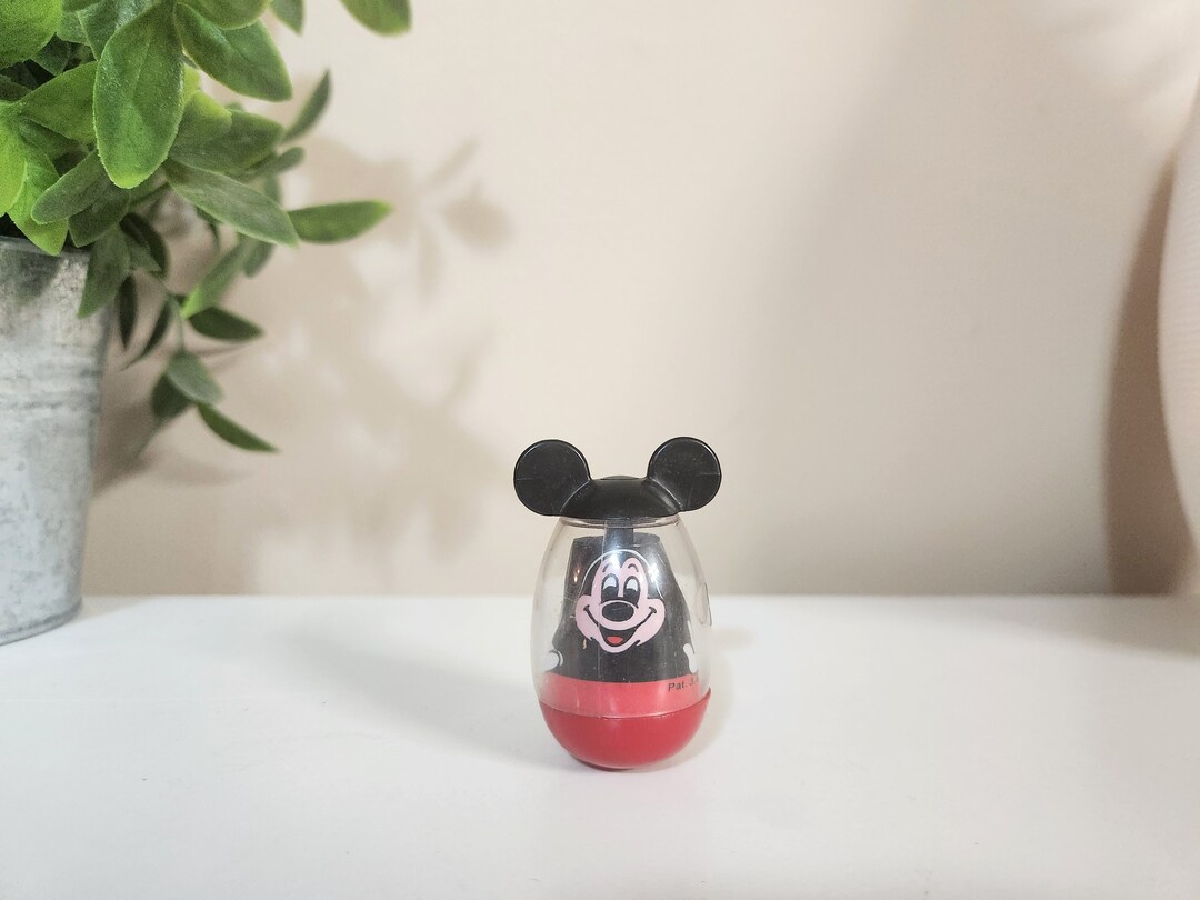 Vintage Disney Mickey Mouse Weeble Wobble Walt Disney Productions - Etsy