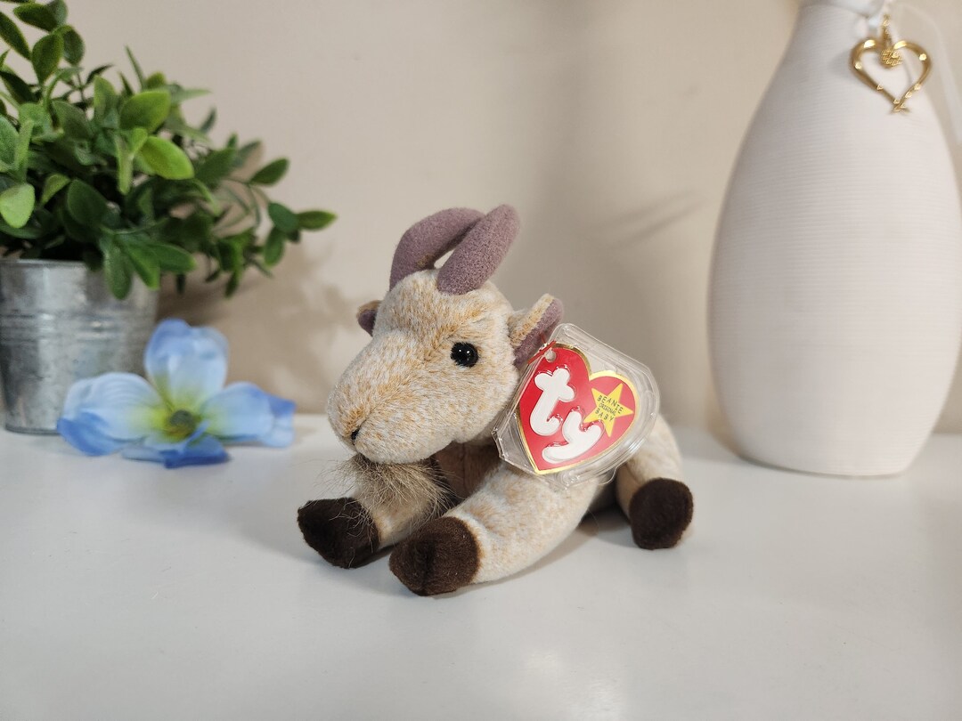 TY Beanie Baby “goatee” Goat (6 Inch) Farm Animal Bean Bag Toy Plush ...