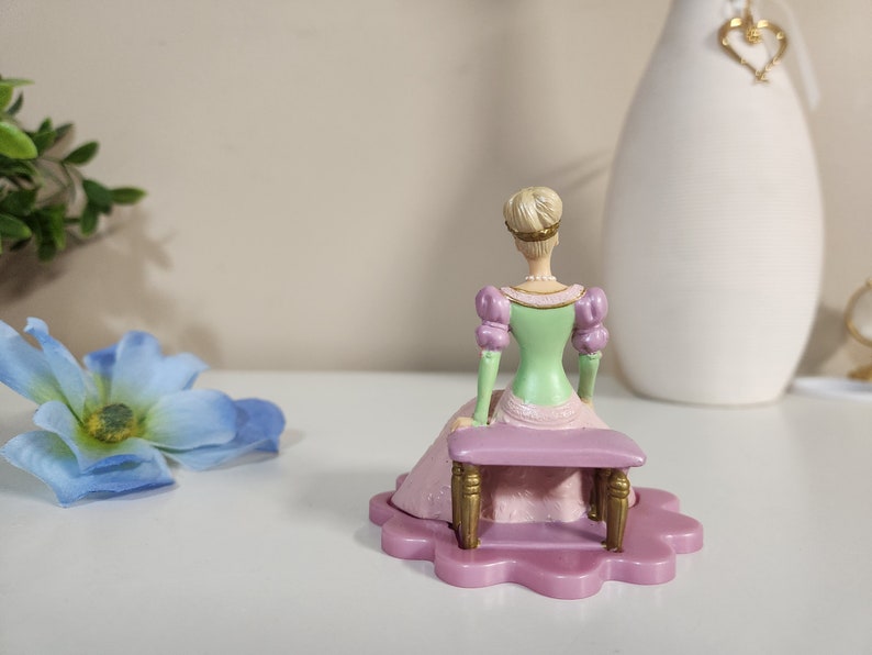 Vintage Barbie Princess in Gown Sitting on Bench Cake Topper 3" Mattel ...
