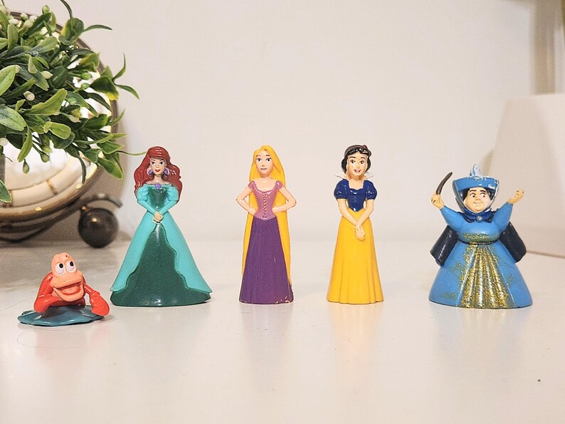 Disney Princess Figures/cake Toppers 3" Set of 5 - Rapunzel, Snow White ...