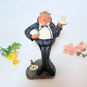 Wooden Butler Statue - Etsy