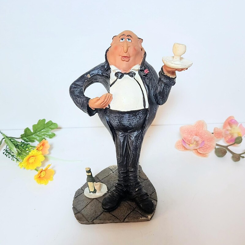 Wooden Butler Statue - Etsy