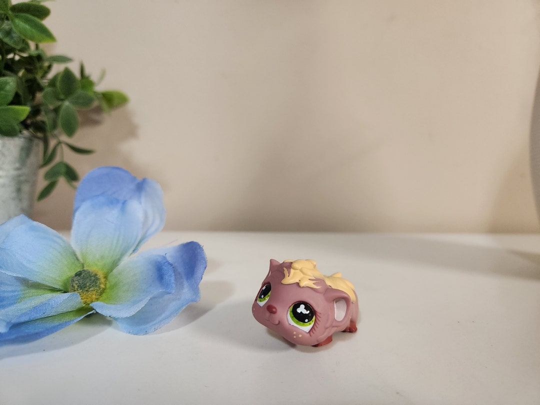 Littlest Pet Shop #510 Guinea Pig Purple Cream | Green Eyes | Authentic ...