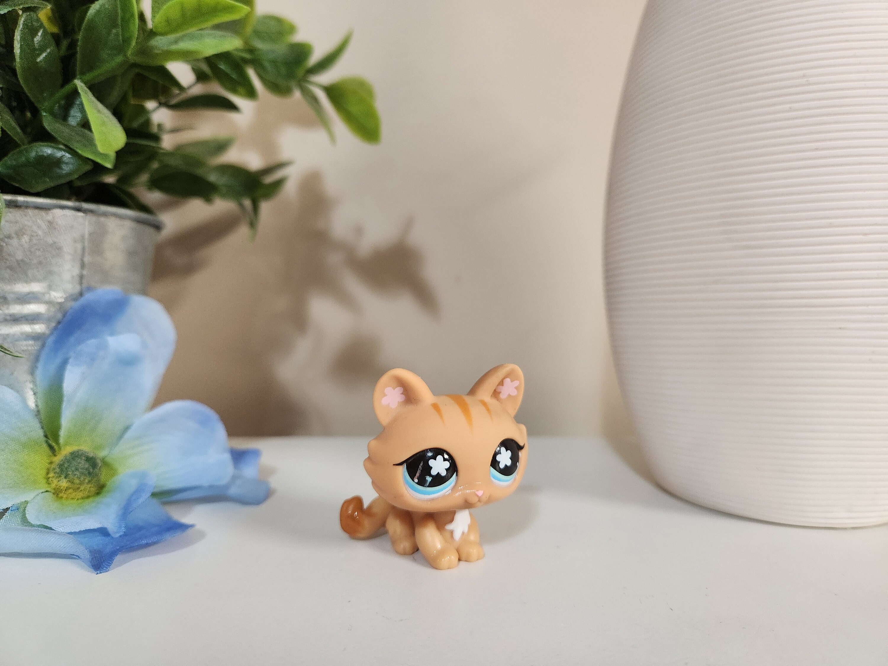 Littlest Pet Shop LPS Orange Stripes Cat Kitten Blue Flower Eyes 649 - Etsy