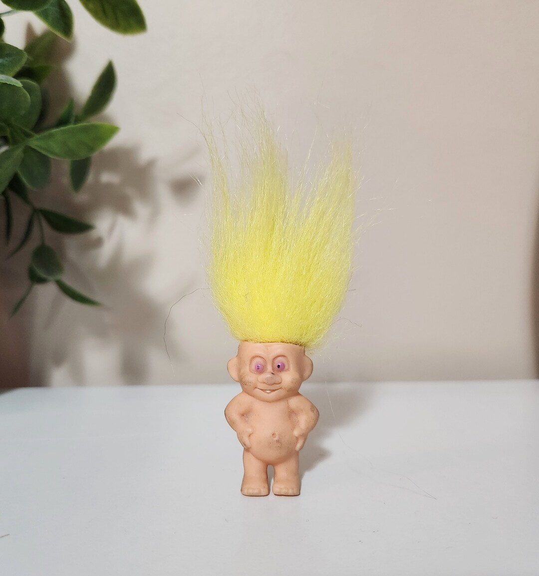 Vintage 1992 Creata Magical Baby Yellow Haired Troll Doll 3 Inch With ...