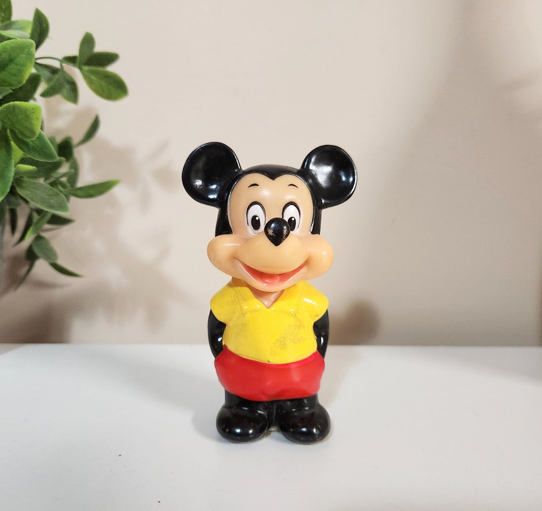 VINTAGE Mickey Mouse Plastic Toy Figure - Vintage Walt Disney Mickey ...