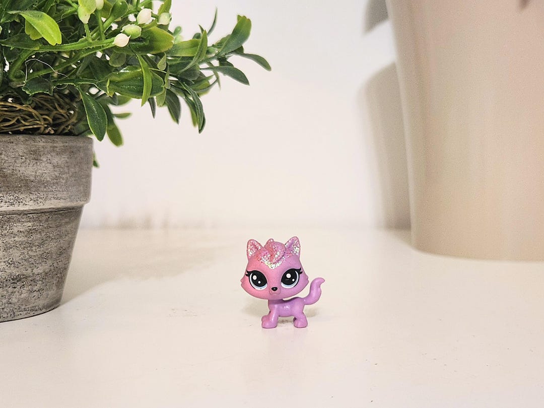 LPS Cat #12 VIOLA TWINKLEDUST Pink Glitter/sparkles-authentic Littlest ...
