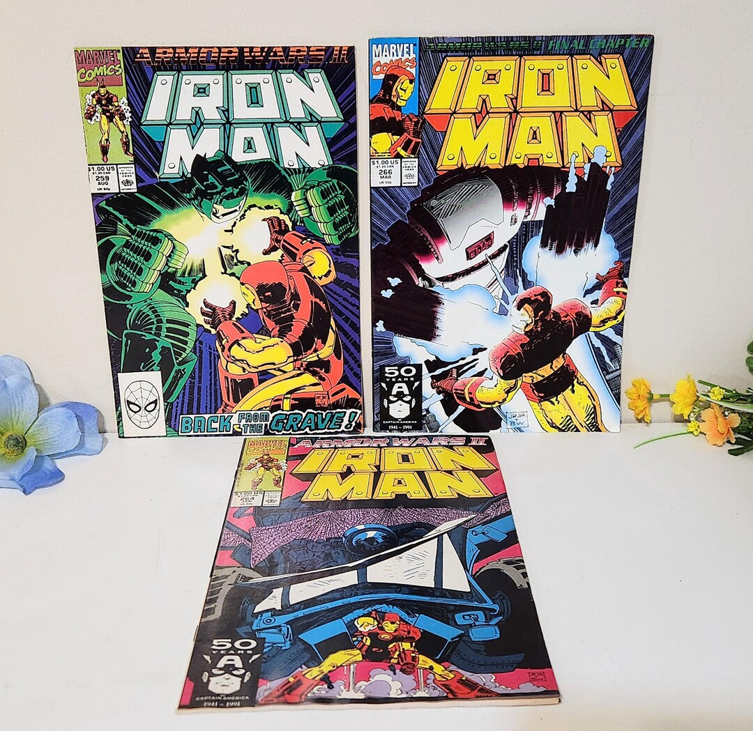 Iron Man Armor Wars Lot of 3 Marvel Comics No. 259-264-266 Collectible ...