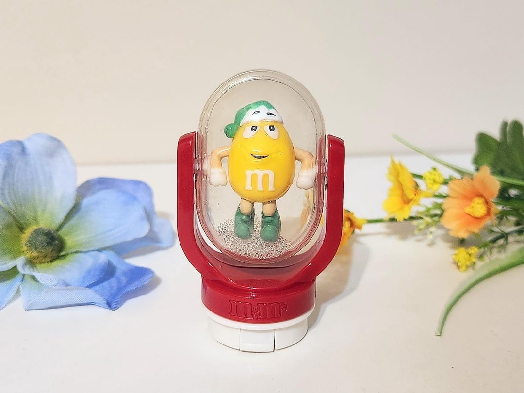 M&m's Yellow Peanut Spinning Santa Flip Candy Snow Tube Top Christmas ...