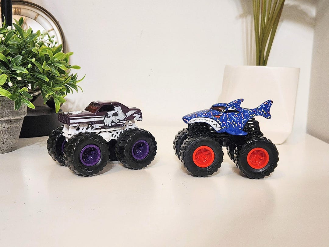 Adventure Force Monster Truck Shark Blue Multi-colour Zig-zags & Brown ...