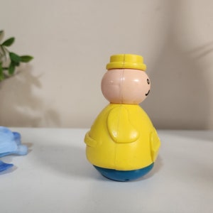 Vintage Fisher Price Yellow Wobble Man Toy Rub A Dub Men in Tub Little ...
