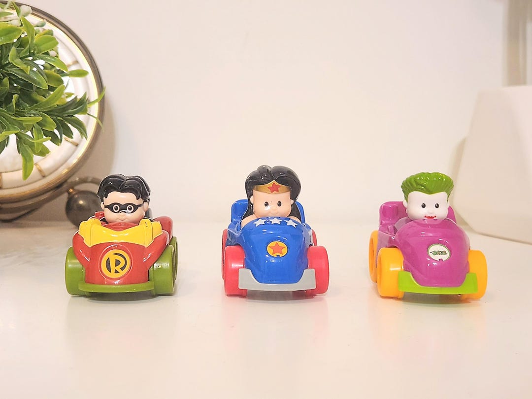 Fisher Price Little People DC Comics Wheelies-wonder Woman, the Joker ...
