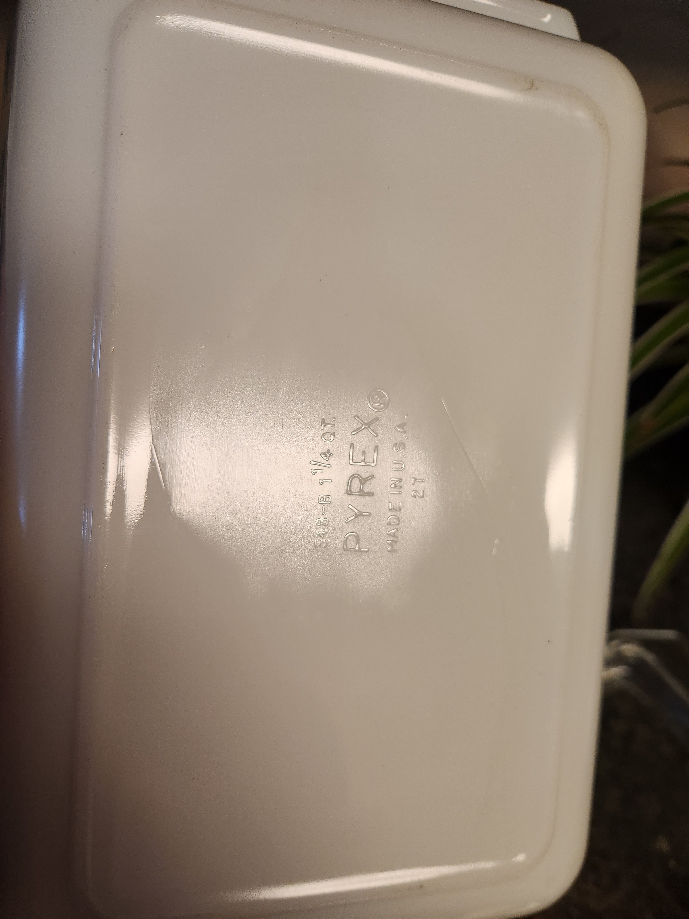 PYREX Turquoise on White Snowflake Space Saver Baking Dish Lid ...