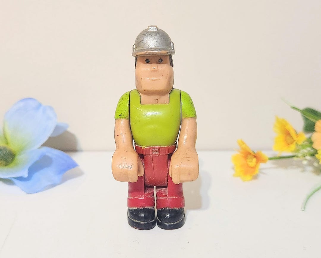 Vintage Fisher Price Construction Worker Green Shirt Red Pants ...