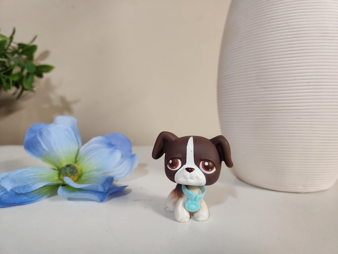 Littlest Pet Shop #287 Boxer Puppy Dog W/ Blue Collar Accessory ...