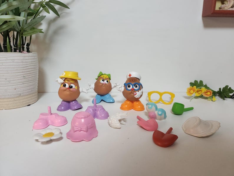 Vintage Mr. Potato Head Spud Kids Lot 80s Playskool Set of 3 With ...