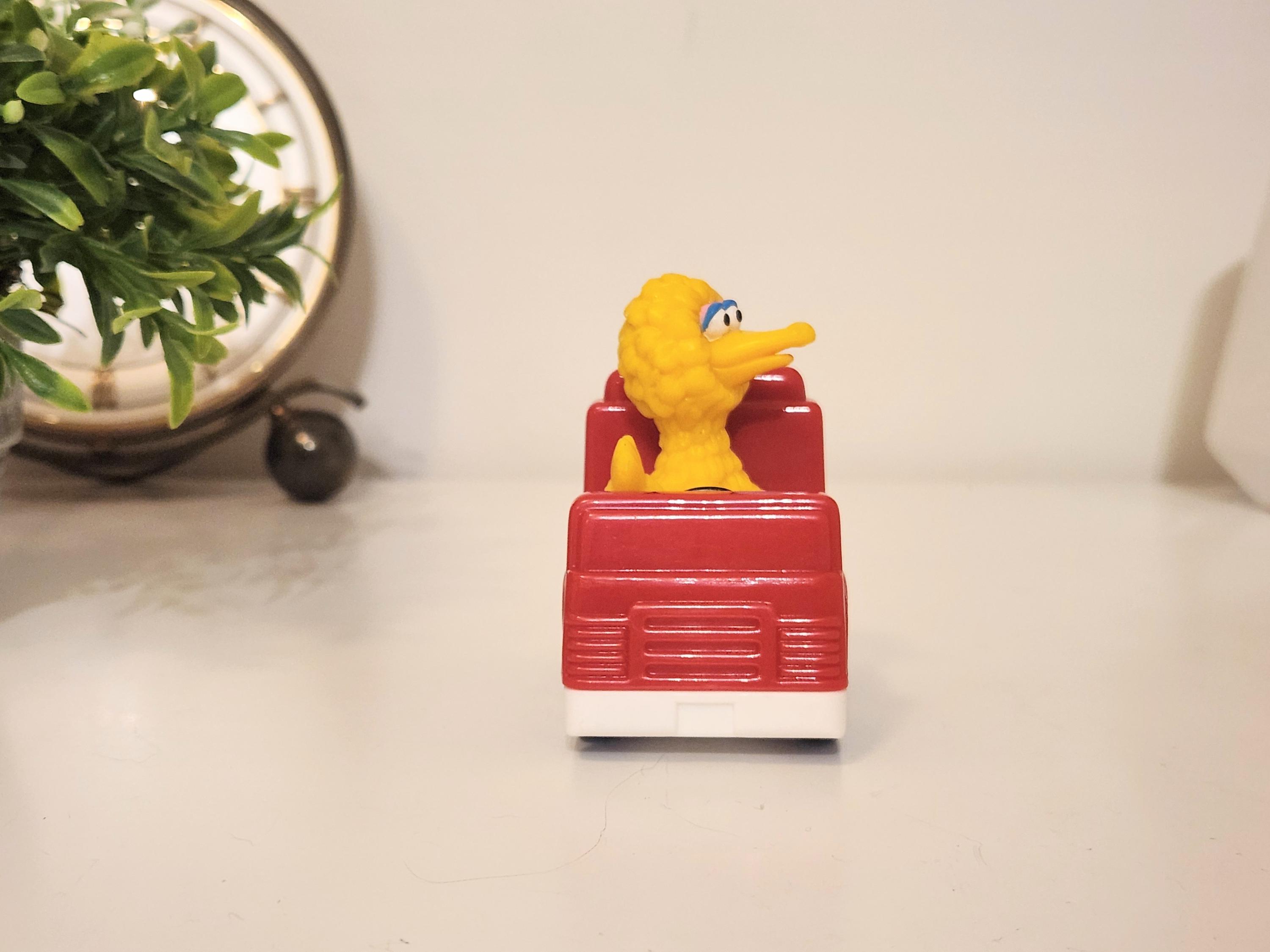 Vintage Sesame Street Big Bird Driving Tow Truck Red Car/vehicle Blue ...