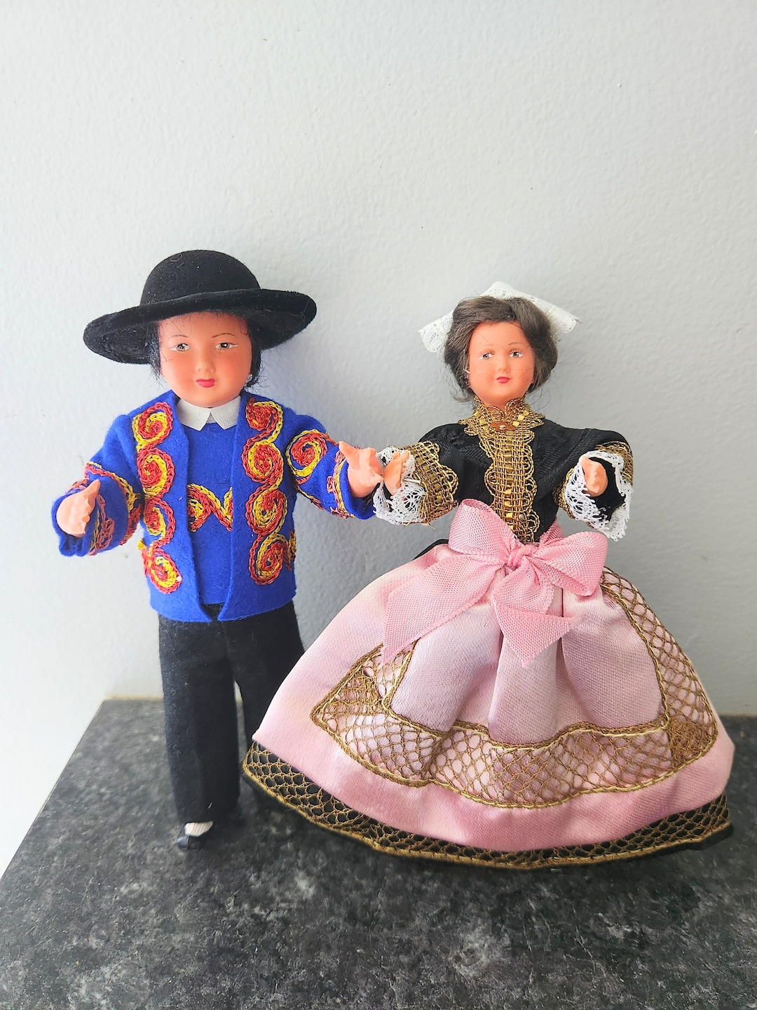 Antique Breton Folkloric Dolls (couple) Vintage Folk Doll Pair - Etsy