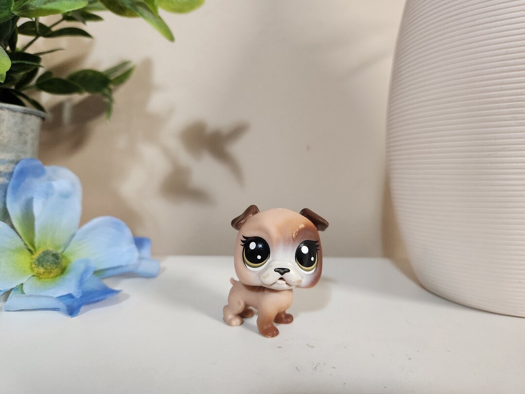 Littlest Pet Shop BULLENA DOGHOUSER Brown Tan BULLY Bulldog Dog #85 - Etsy