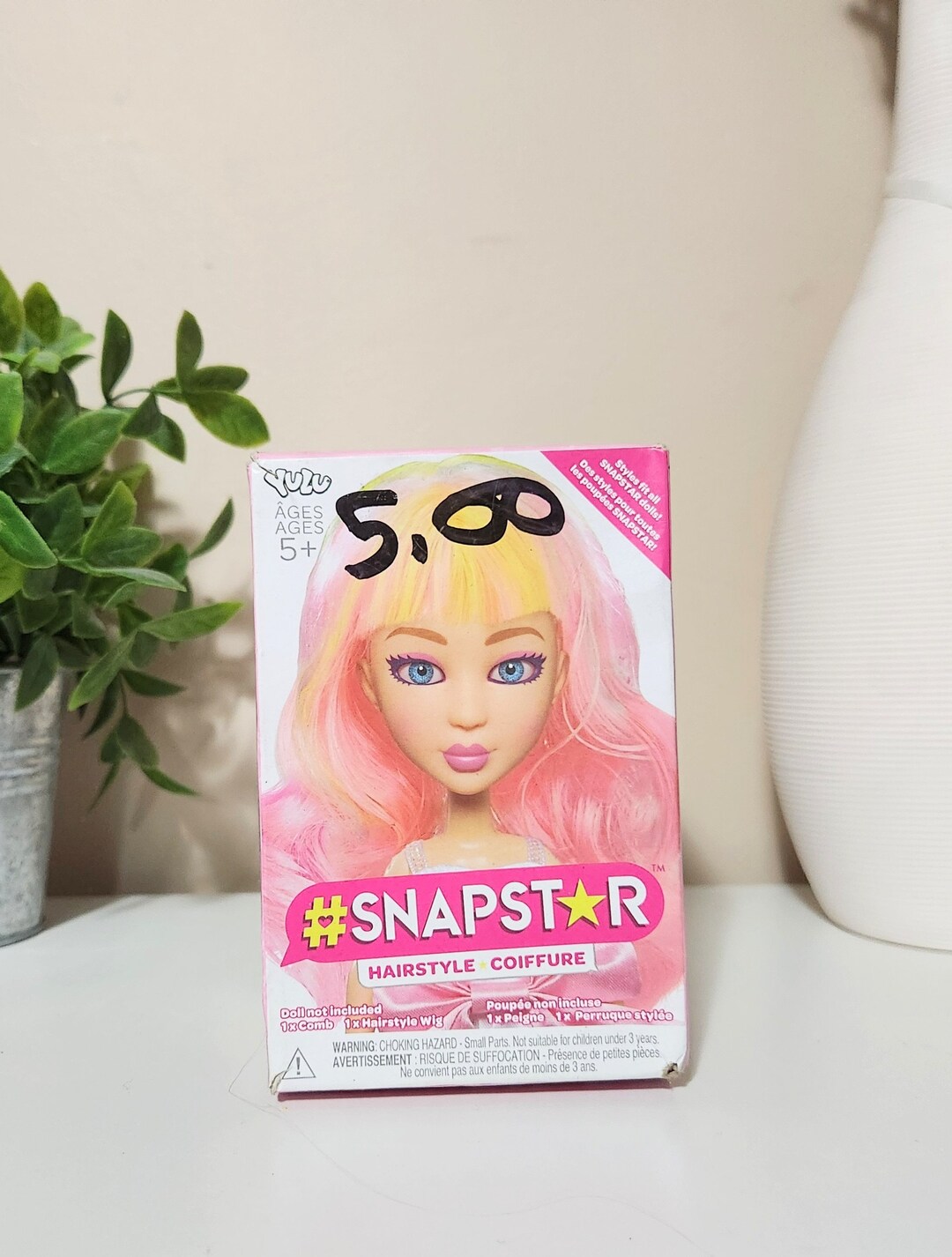Vintage Barbie Snapstar Hairstyle Pink Barbie Wig Snap Star Accessory ...