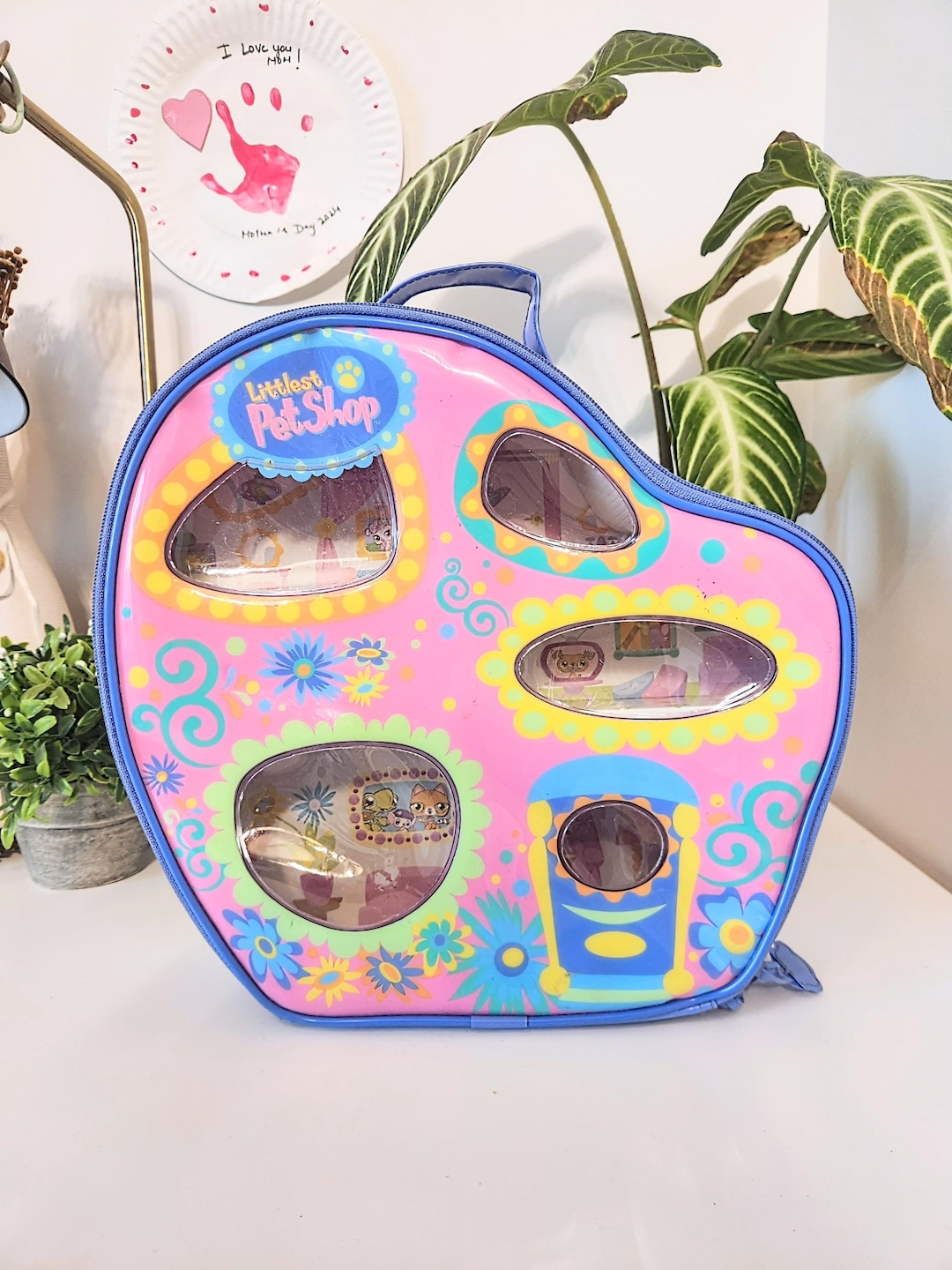 Littlest Pet Shop Carrying Case Storage Play House Toy Figure Holder ...