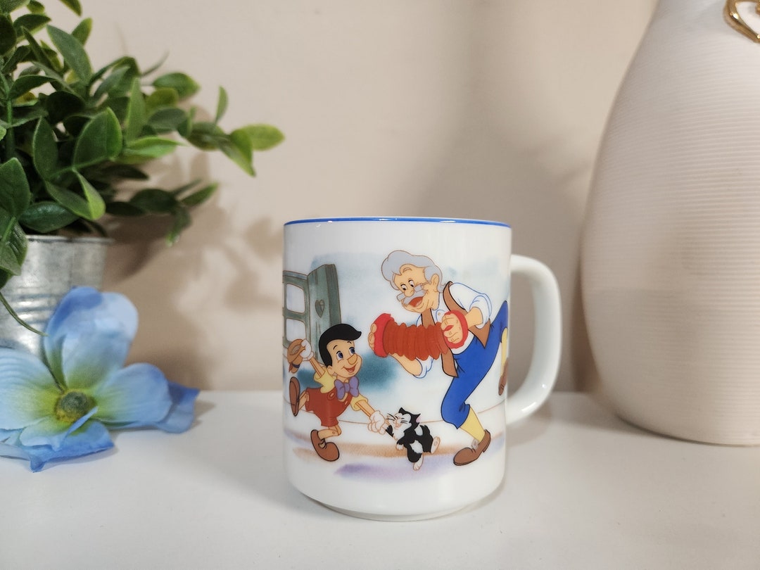 Vintage Pinocchio Japan Mug Walt Disney World and Disneyland Geppetto ...