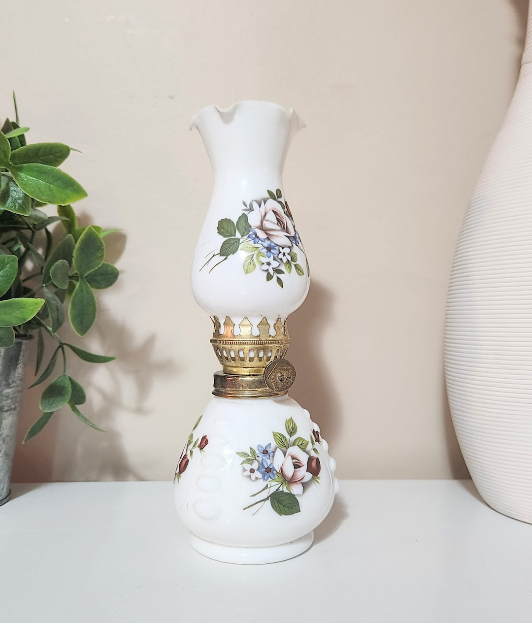 Vintage Floral Mini Oil Lamp Light - Etsy