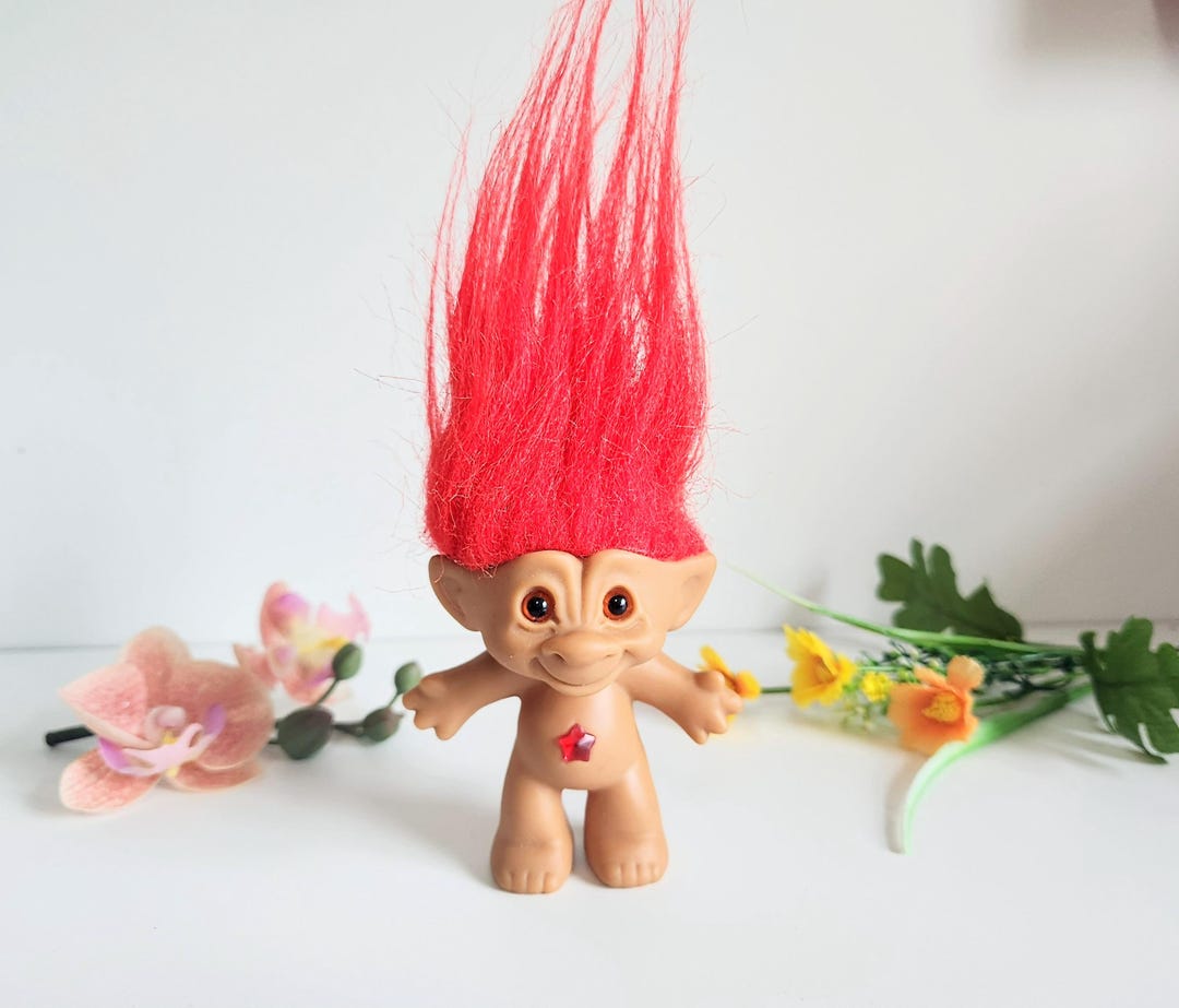 Vintage Treasure Troll Red Jewel Classic Star Belly Gem-collectible Ace ...