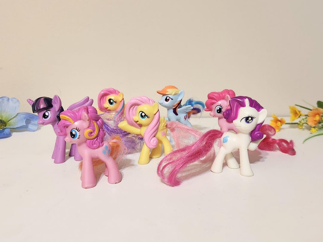 Vintage My Little Pony Lot Set of 7 Hasbro Collectible MLP Unicorn Kids ...