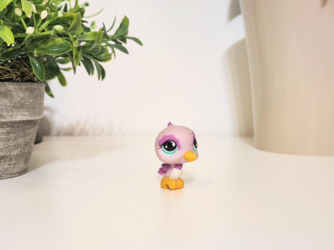 LPS Hummingbird #505 Purple Pink Bird Authentic Hasbro Littlest Pet ...