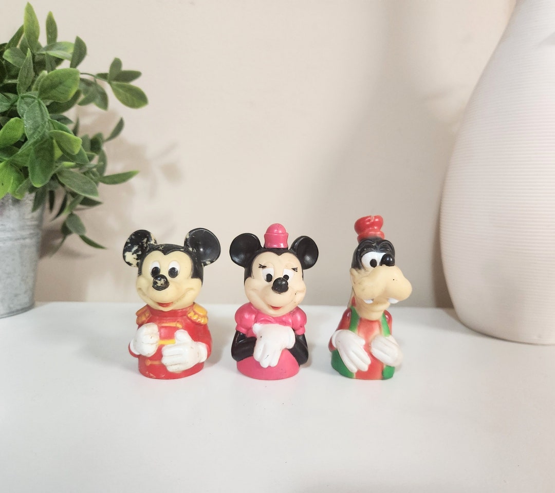 Vintage 1970’s Walt Disney's Mickey Minnie Mouse Goofy Finger Puppet ...
