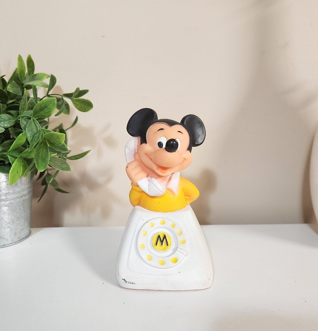 VINTAGE Mickey Mouse Phone Squeak Toy Vintage Walt Disney Mickey Mouse ...