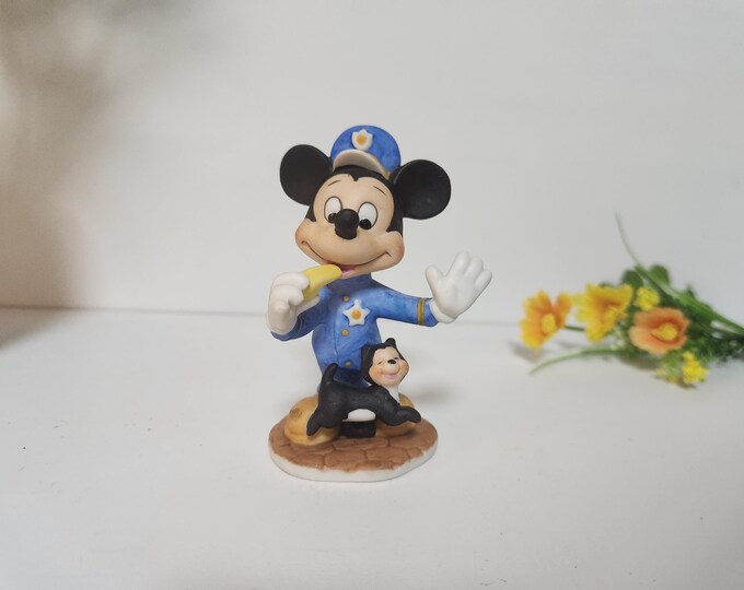 Vintage Mickey Mouse Policeman With Cat Walt Disney Productions 3.5 ...