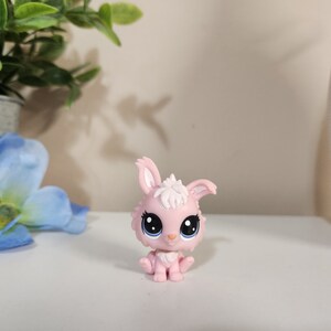 Littlest Pet Shop Angora Rabbit Pink Bunny White Hair Authentic LPS - Etsy