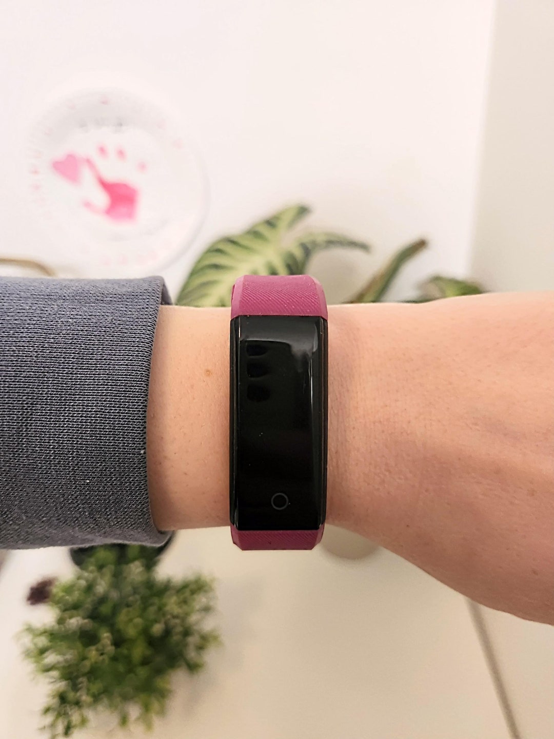 Smart Band Activity Tracker Watch Fitness Excercise Heartrate Monitor Purple/pink Magenta Strap ...