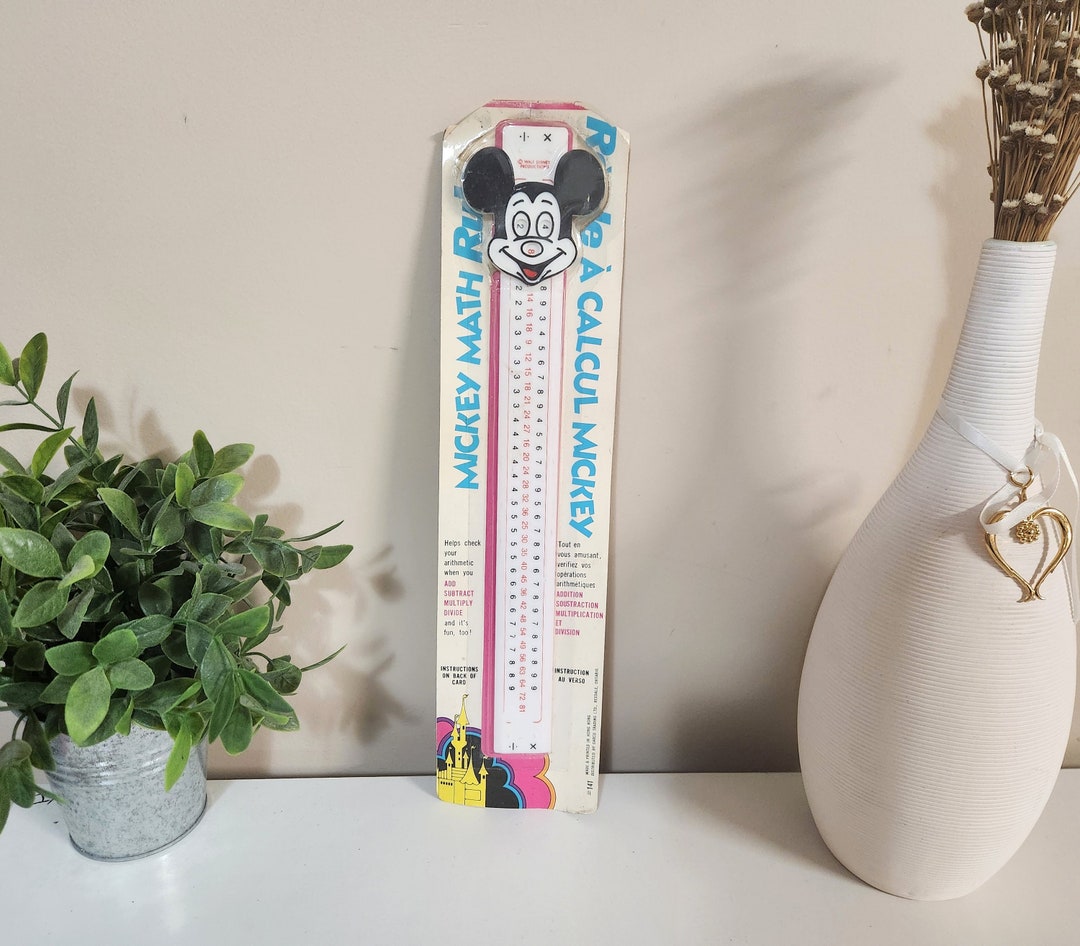 Vintage Mickey Mouse Math Ruler 1974 in Original Package - Etsy