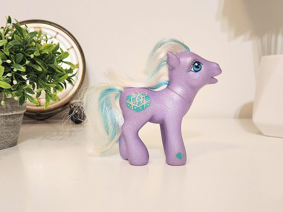 Vintage My Little Pony Razzaroo Birthday Celebration Minty Pose Purple ...
