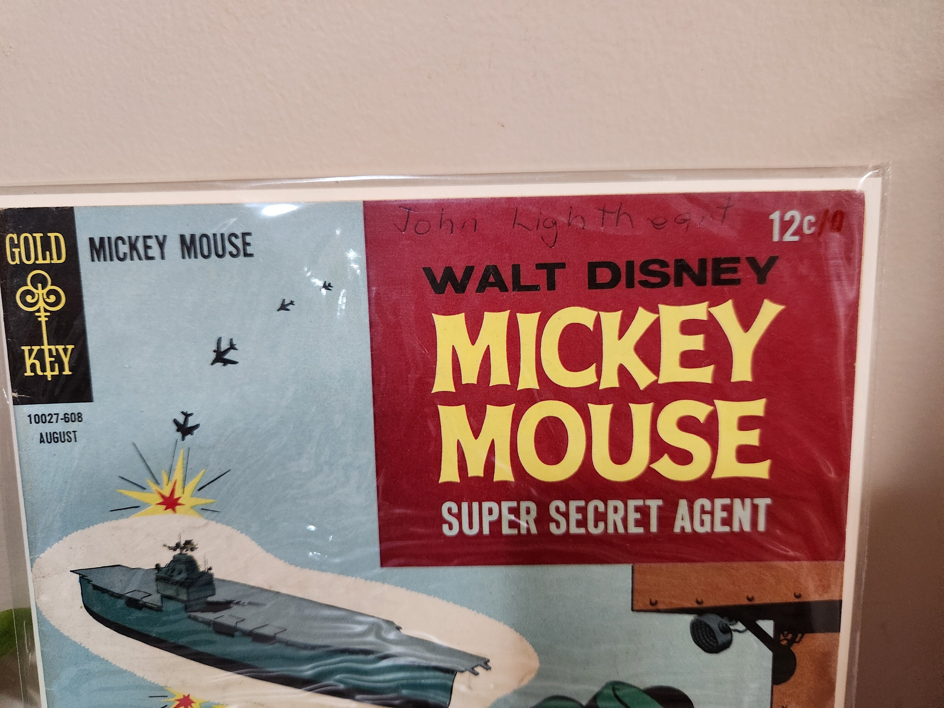 Mickey Mouse SUPER SECRET AGENT 1966 Gold Key Comic Book Aircraft ...