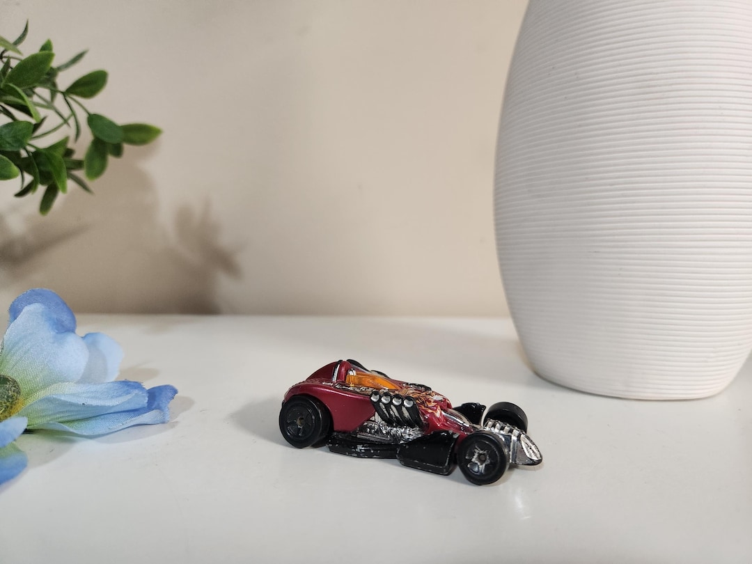 1990s Hot Wheels Fire Ants Salt Flat Racer - 5 Spoke - Burgandy Red ...