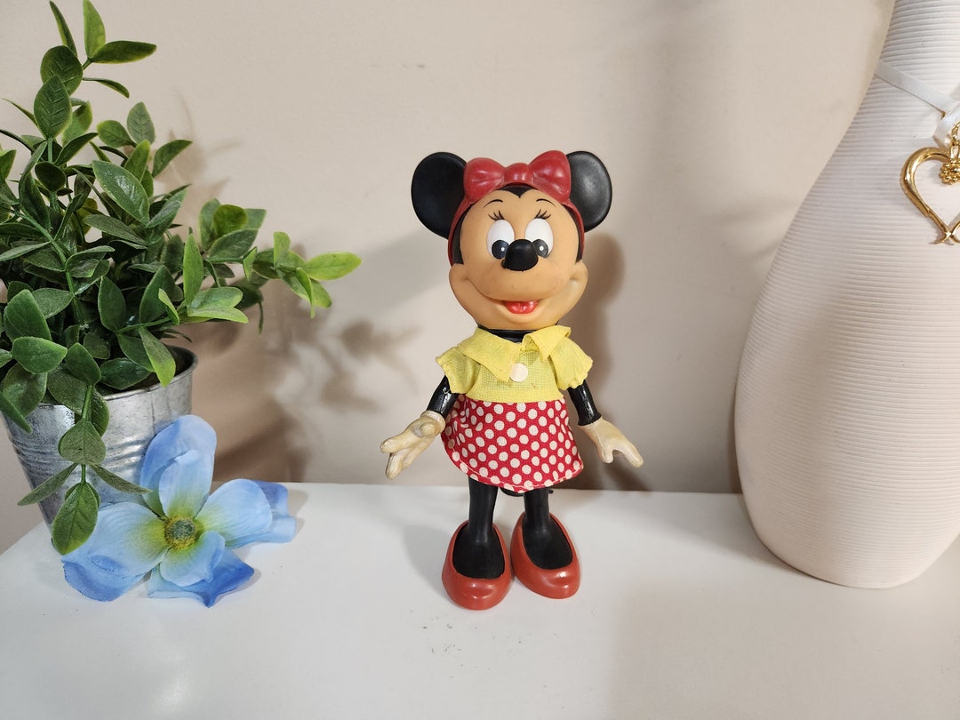 Vintage 1960s Walt Disney Production Minnie Mouse W/ Polka Dot Dress - Etsy