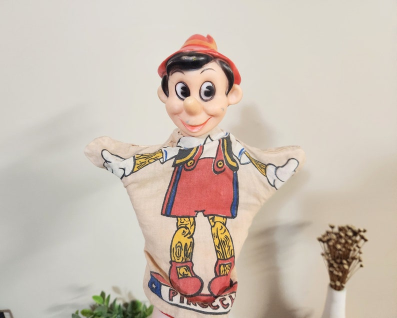 Vintage Pinocchio Hand Puppet Walt Disney Productions 1950s, Vintage ...