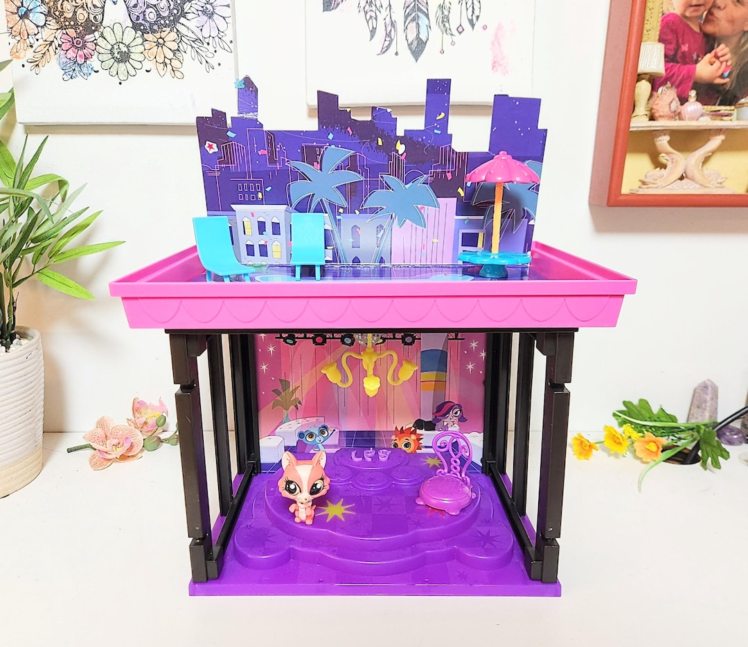 Rare Littlest Pet Shop VIP Rooftop Party Fiesta Play Set/house-bonnie ...