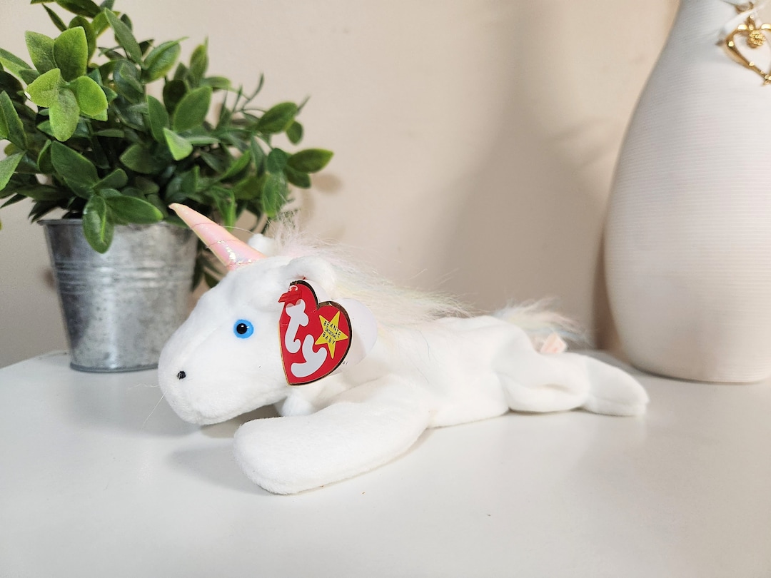 Ty Beanie Baby “mystic” the Unicorn With a Pink Sparkly Horn and Fine ...