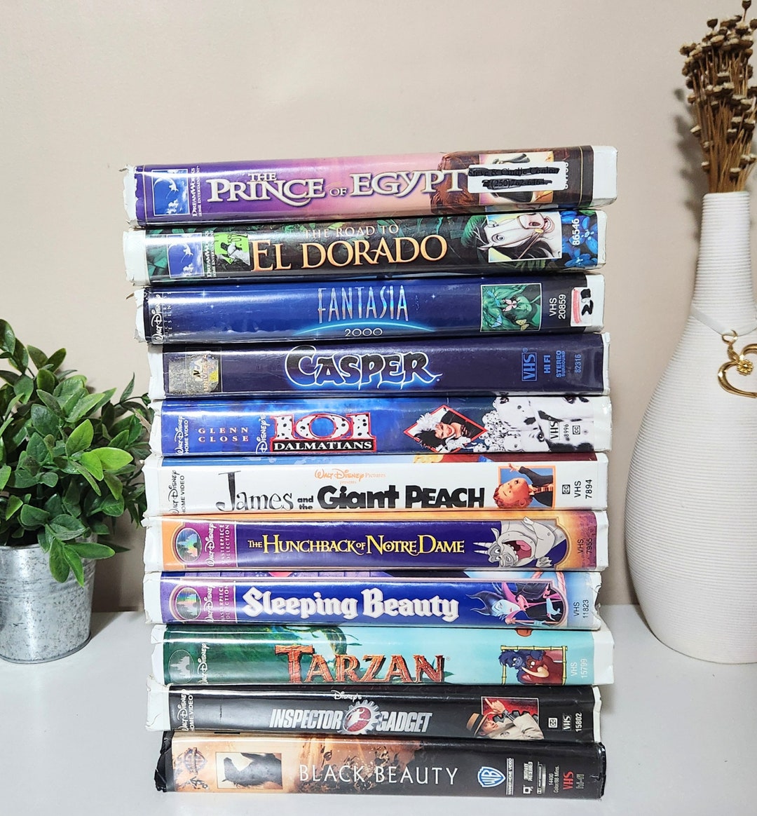 Set of 11 Vintage VHS Movies Walt Disney Pixar Movie Tarzan, Sleeping ...