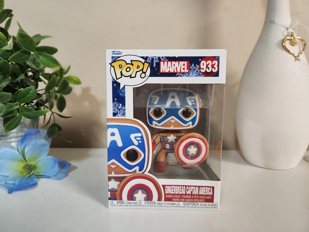Funko POP Gingerbread Captain America #933 Marvel Christmas Holidays ...